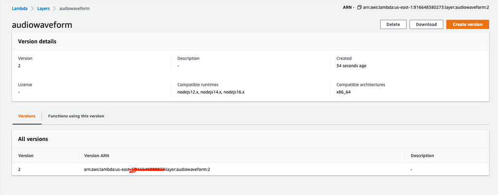 Serverless: Create Audiowaveform Layer in AWS Lambda - nsulistiyawan.github.io